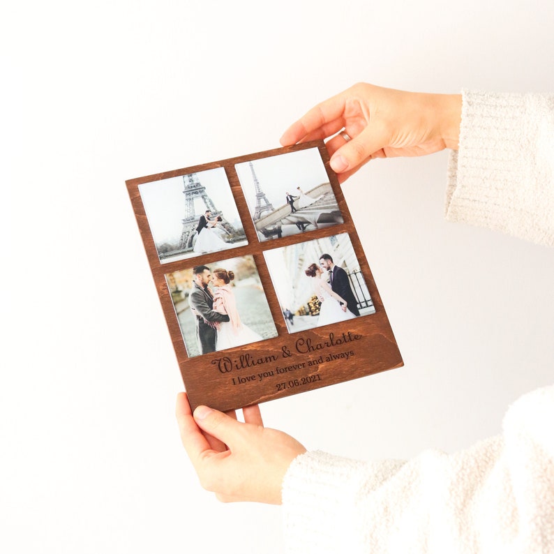 Custom Photo on Acrylic Wood Frame With Your Photos - Etsy