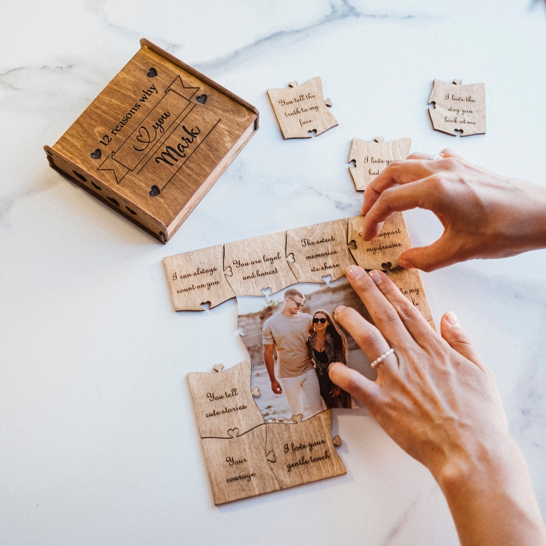 Reasons Why I Love You Box Personalized Wooden Puzzle Gift for ...