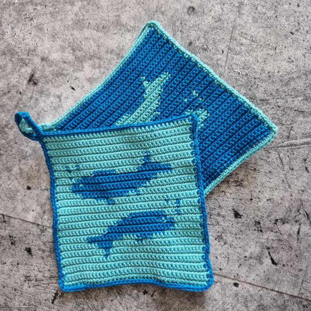 Crochet Pattern Potholder fish - Etsy