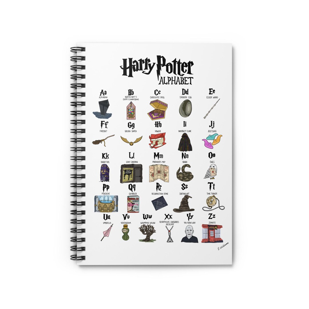 Harry Potter Inspired Alphabet Spiral Notebook - Etsy