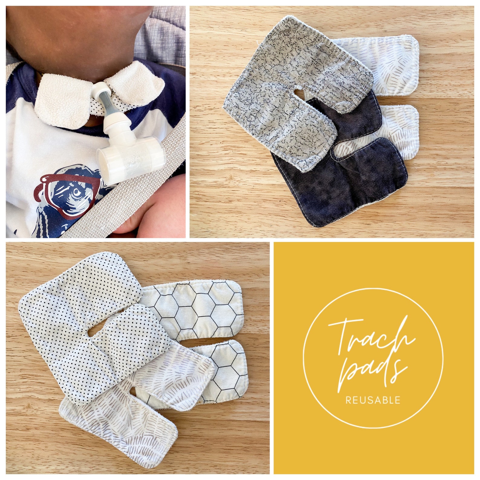 Organic Fabric Trach Pads - Etsy