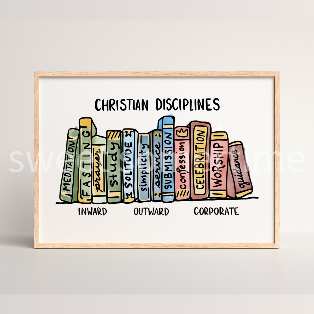 12 Christian Disciplines Artwork Digital Download - Etsy
