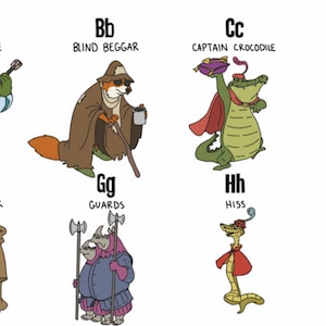 Robin Hood Inspired Alphabet Digital Download - Etsy