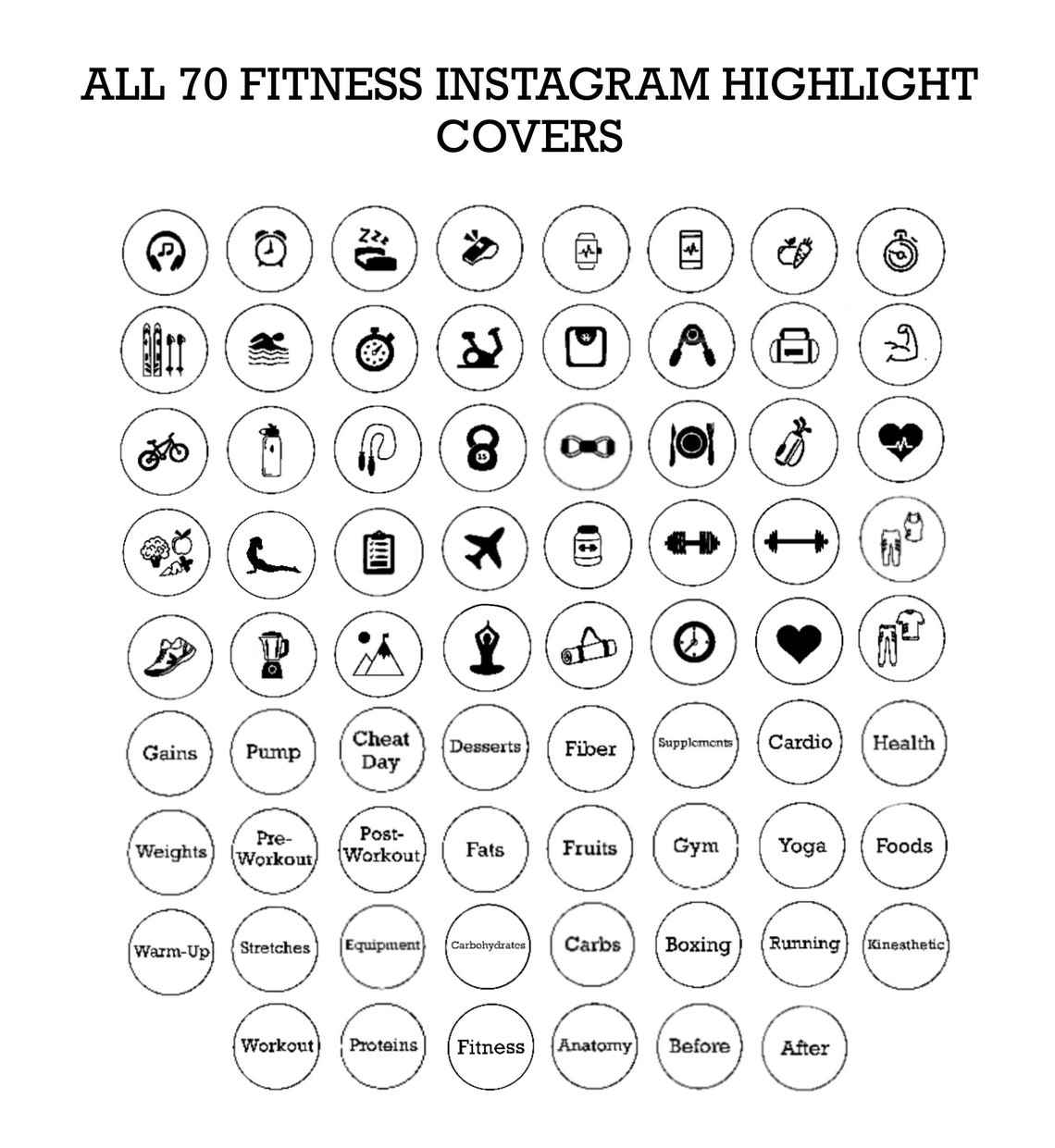 60 Fitness Instagram Highlights, Fitness Instagram Story Highlight ...
