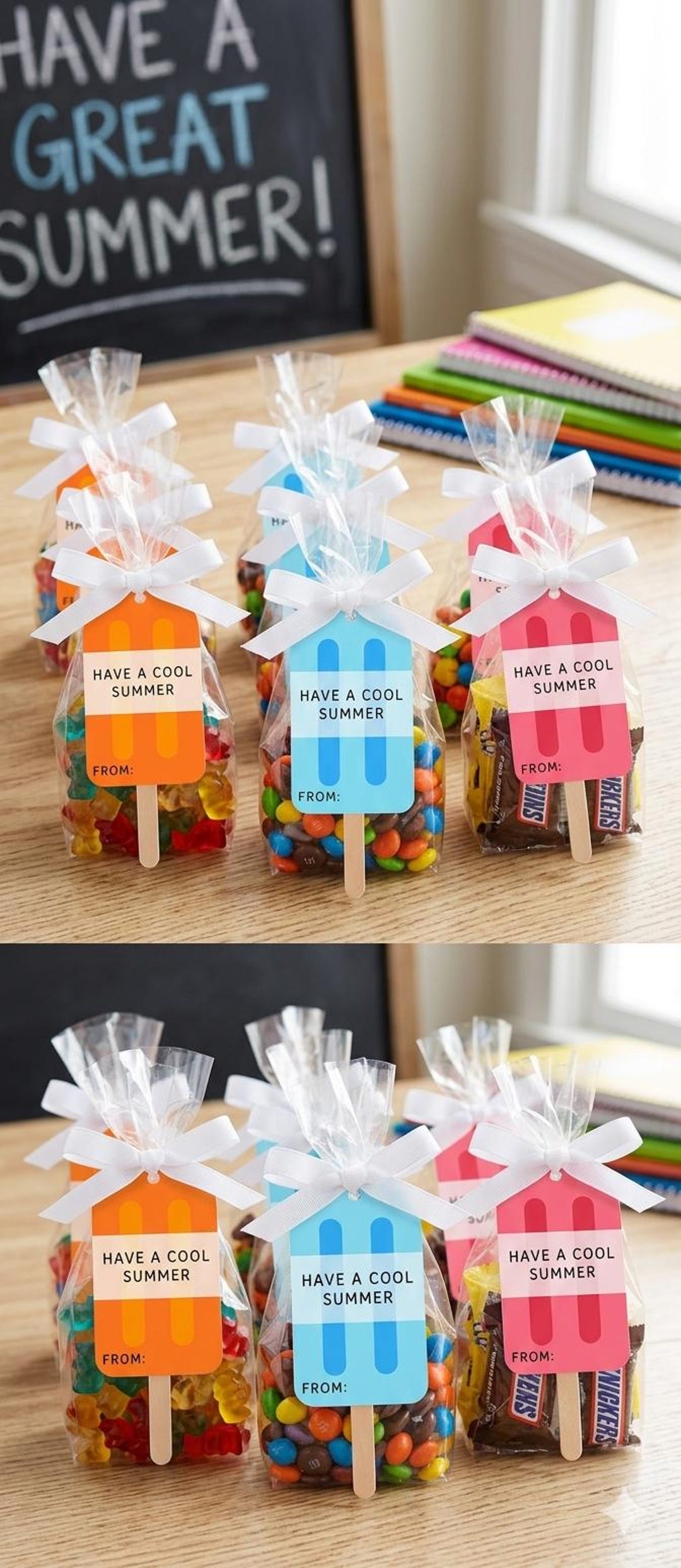 Popsicle Summer Gift Tags, End of School Year Treat Labels (digital ...