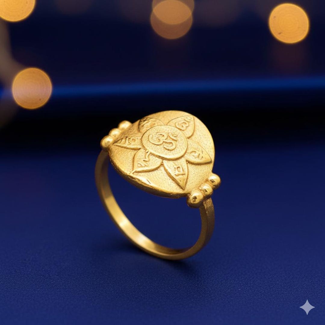 Handmade Brass Om Ring, Hindu Spiritual Jewelry, Sacred Symbol ...