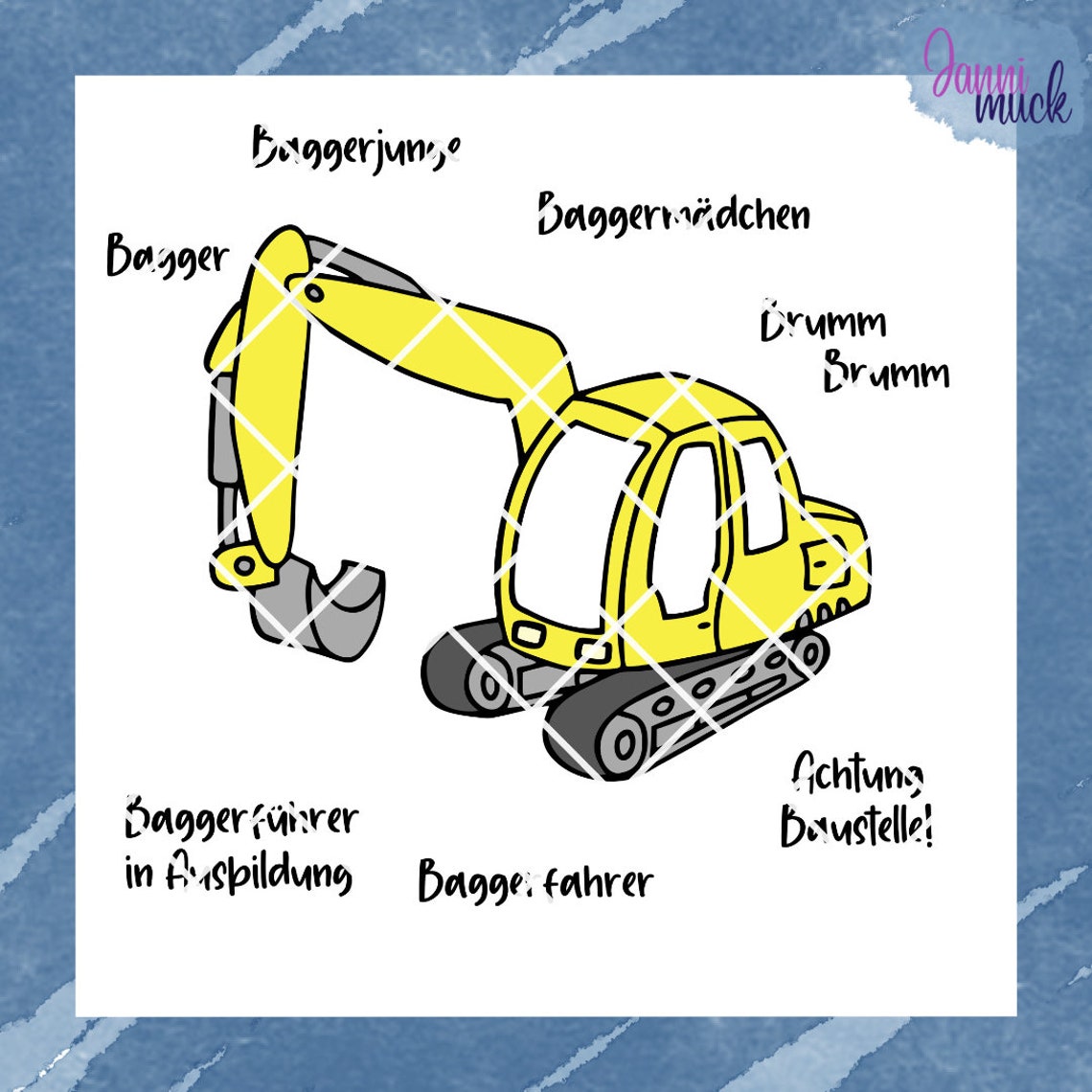 Plotterdatei Bagger, svg, dxf, pdf, png Plottermotiv - Etsy.de