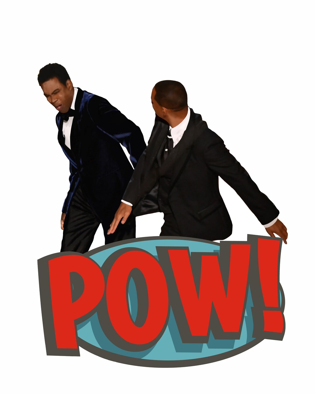 Will Smith Chris Rock Sticker PNG Outlined Sticker Instant Download. - Etsy