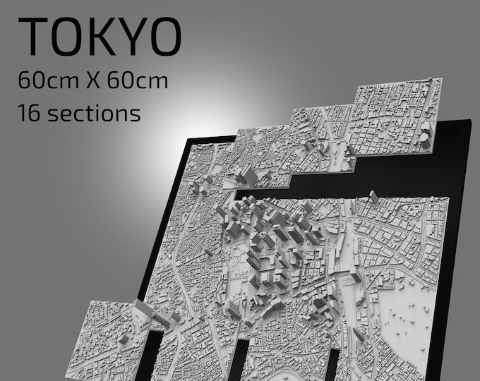 3D Hong Kong Digital Files 3D STL File Hong Kong 3D Map 3D City Art 3D ...