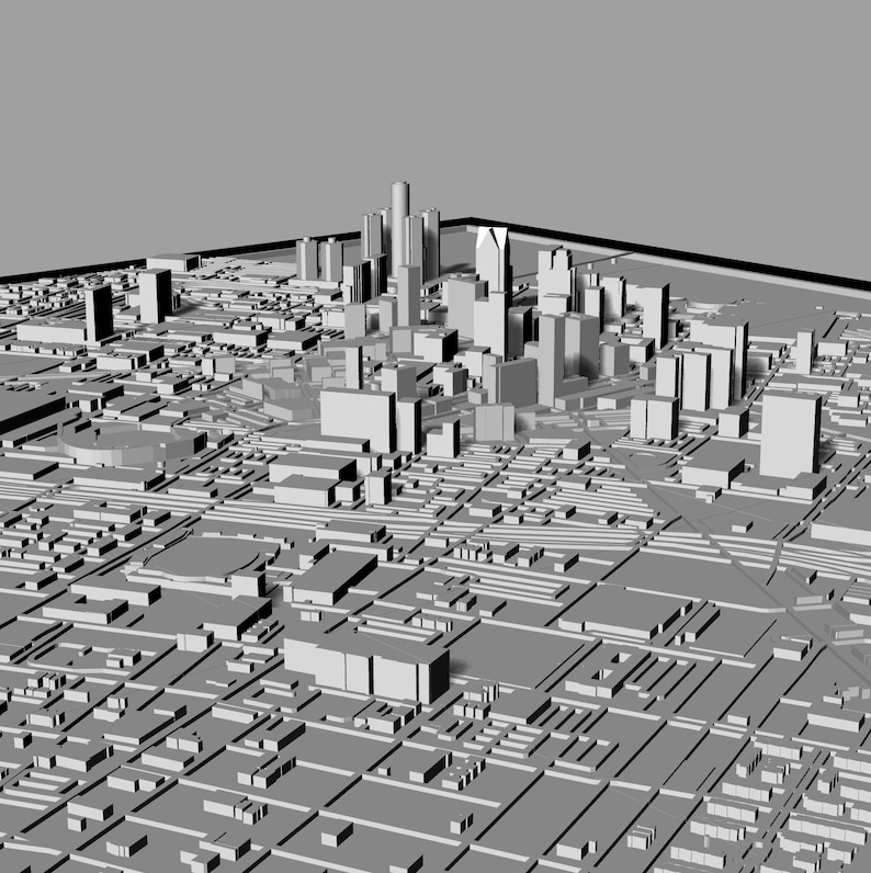 3D Detroit City Map | Printable STL File (digital Download) - Etsy