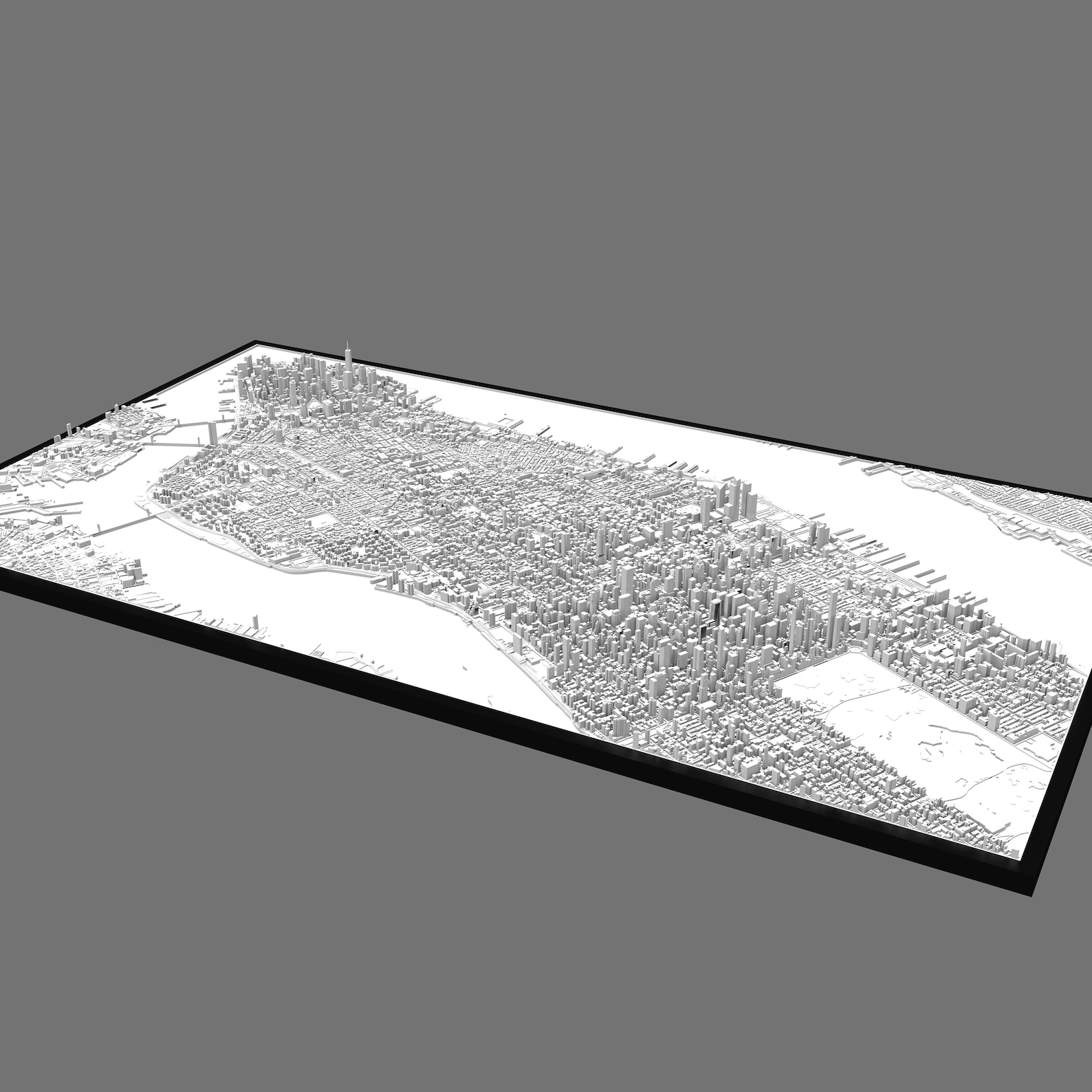 3D Manhattan Digital Files 3D STL File NYC 3D Map 3D - Etsy