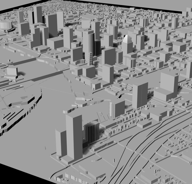 3D Austin Digital Files 3D STL File Austin 3D Map 3D | Etsy