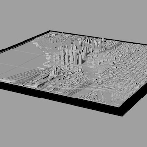 3D Seattle City Map | Printable STL File, Landmark Art (digital ...