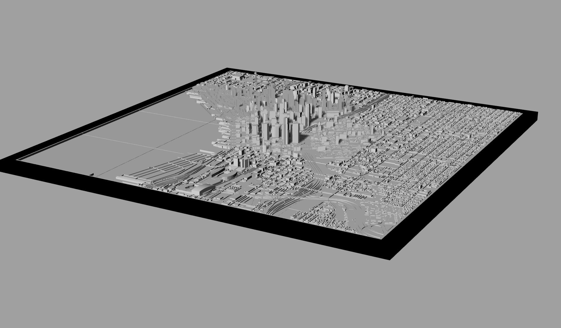 3D Seattle Digital Files 3D STL File Seattle 3D Map 3D - Etsy