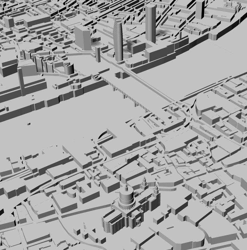 3D London Digital Files 3D STL File London 3D Map 3D | Etsy