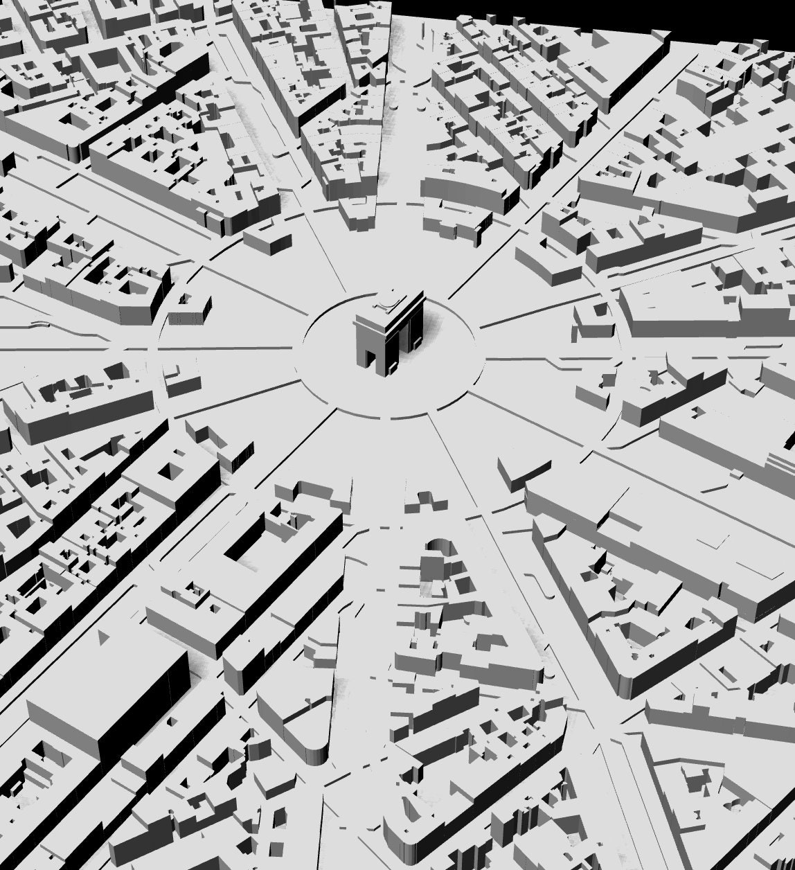 3D Paris | Digital Files | 3D STL File | Paris 3D Map | 3D City Art ...