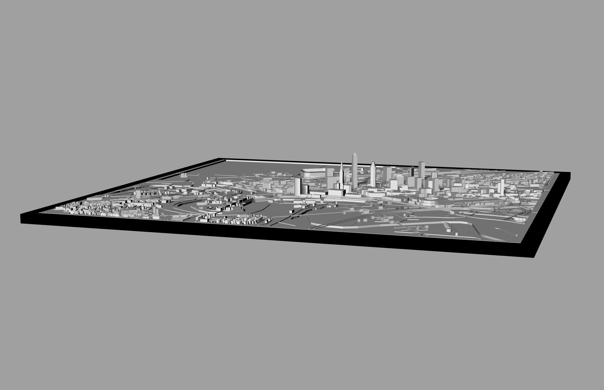 3D Cleveland Map Art | Digital STL File for 3D Printing - Etsy