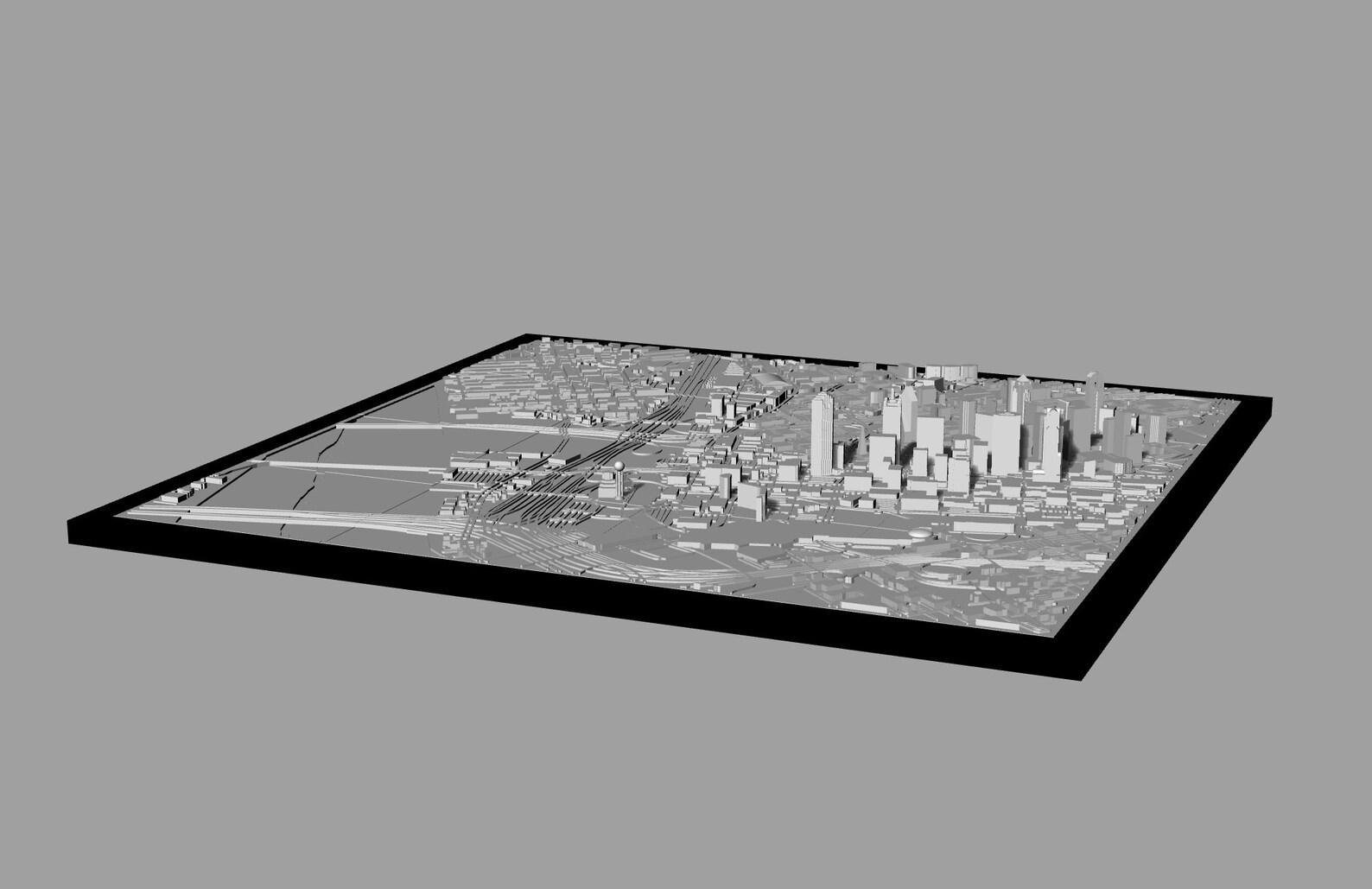 3D Dallas Digital Files 3D STL File Dallas 3D Map 3D - Etsy