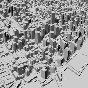 3D Vancouver Digital Files 3D STL File Vancouver 3D Map 3D City Art 3D ...