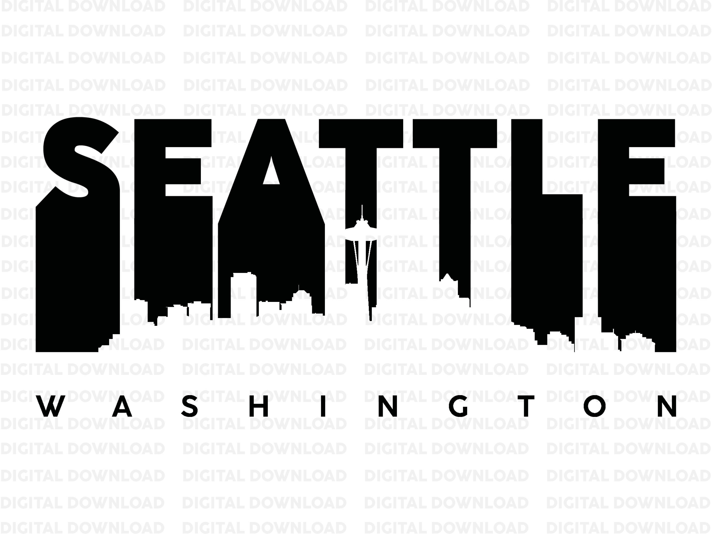 Seattle Skyline PNG City SVG Sublimation Design Digital - Etsy