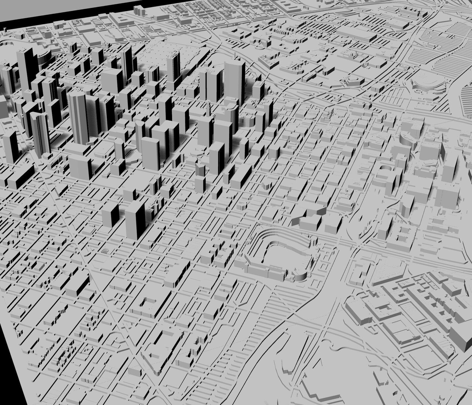 3D Denver | Digital Files | 3D STL File | Denver 3D Map | 3D City Art ...