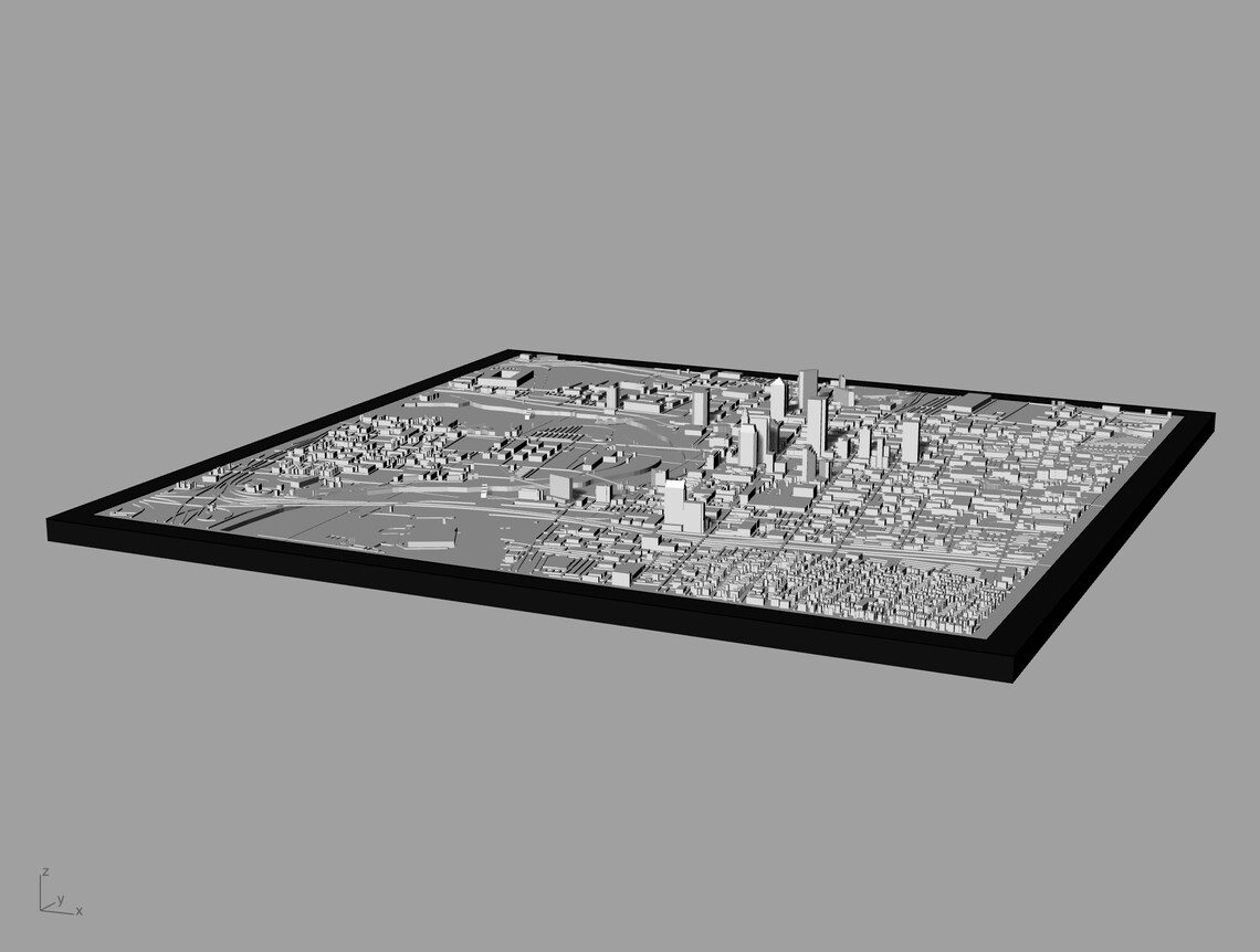 3D Columbus Digital Files 3D STL File Columbus 3D Map | Etsy