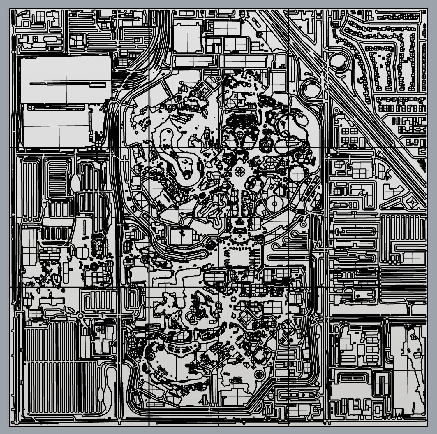 3D Disneyland | Digital Files | 3D STL File | Disneyland 3D Map | 3D ...