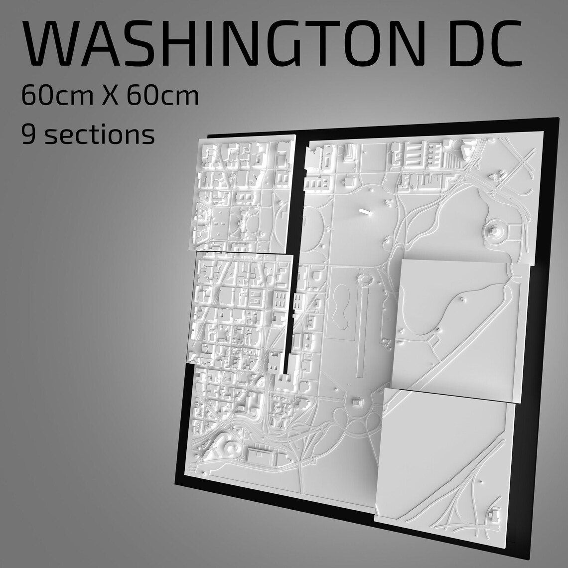 3D Washington D.C Digital Files 3D STL File Washington - Etsy