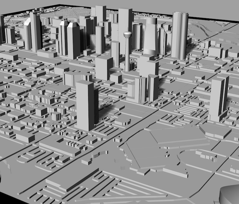 3D Calgary Digital Files 3D STL File Calgary 3D Map 3D - Etsy