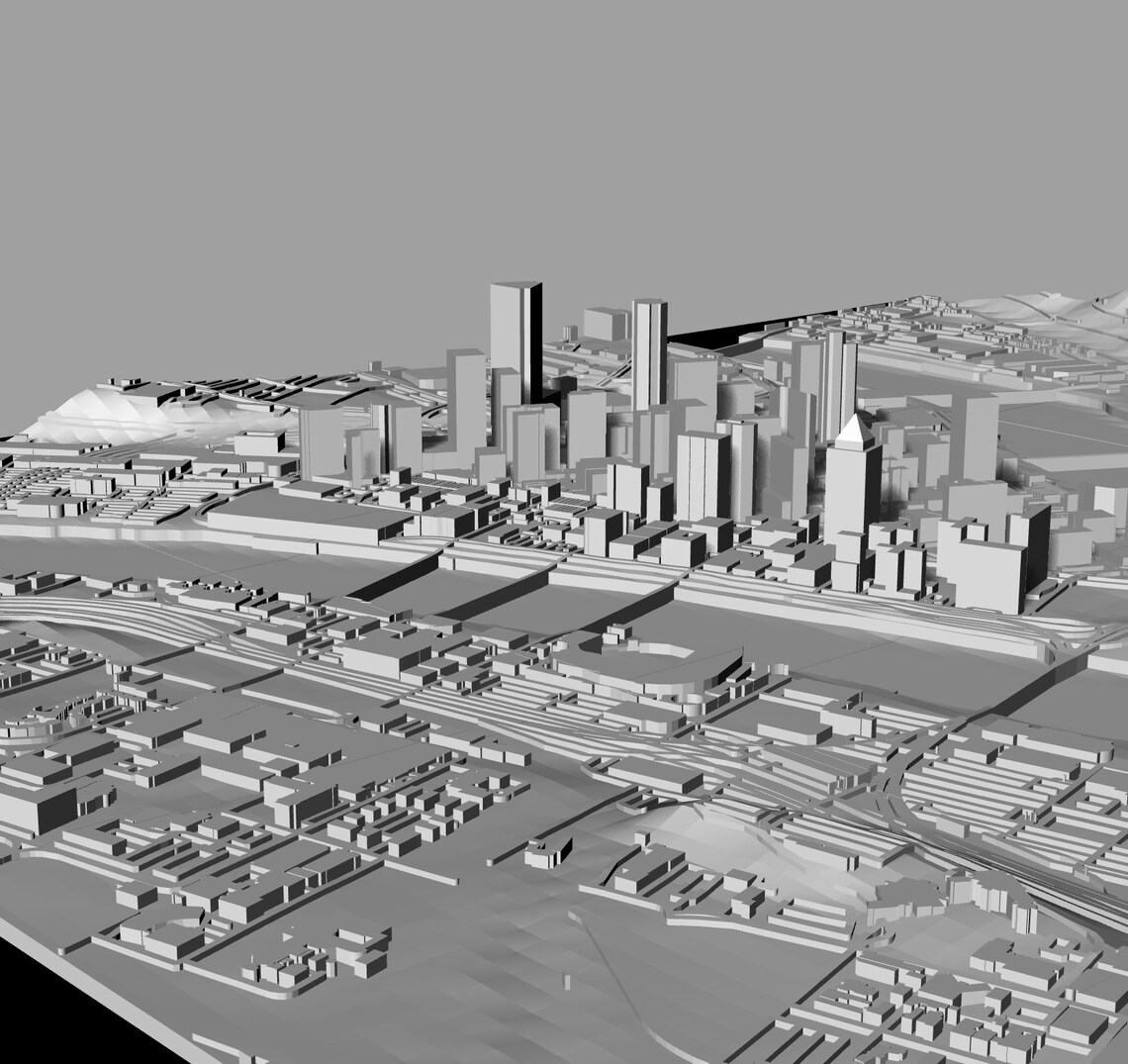 3D Pittsburgh | Digital Files | 3D STL File | Pittsburgh 3D Map | 3D ...