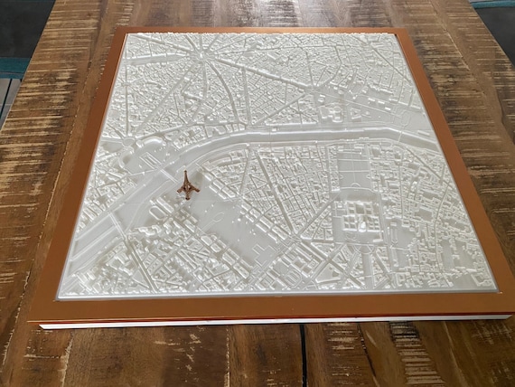 3D Paris Digital Files 3D STL File Paris 3D Map 3D | Etsy