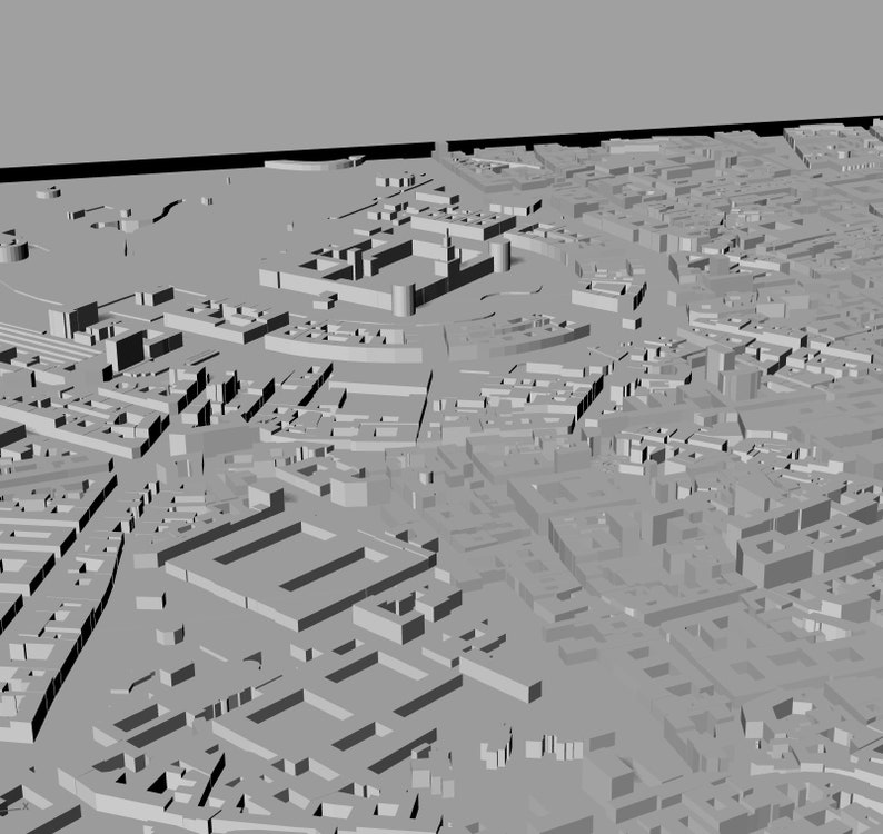 3D Milan Digital Files 3D STL File Milan 3D Map 3D - Etsy Canada