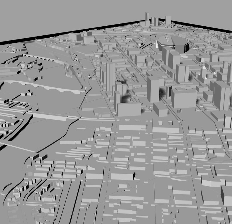 3D Minneapolis City Map | Printable STL File - Etsy