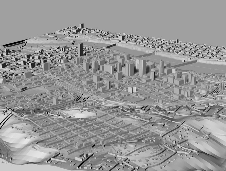 3D Portland | Digital Files | 3D STL File | Portland 3D Map | 3D City ...