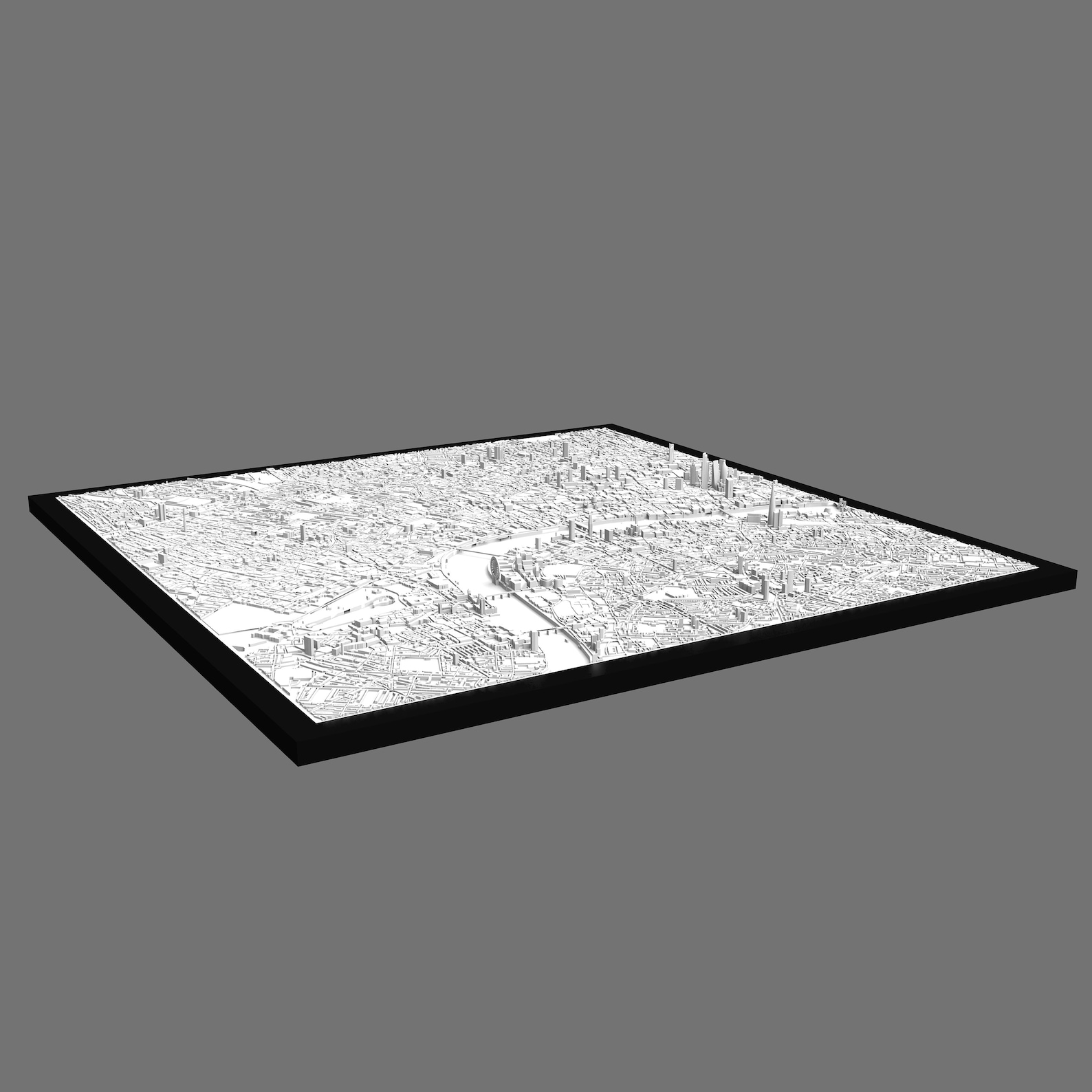 3D London Map | Cityscape STL File (digital Download) - Etsy