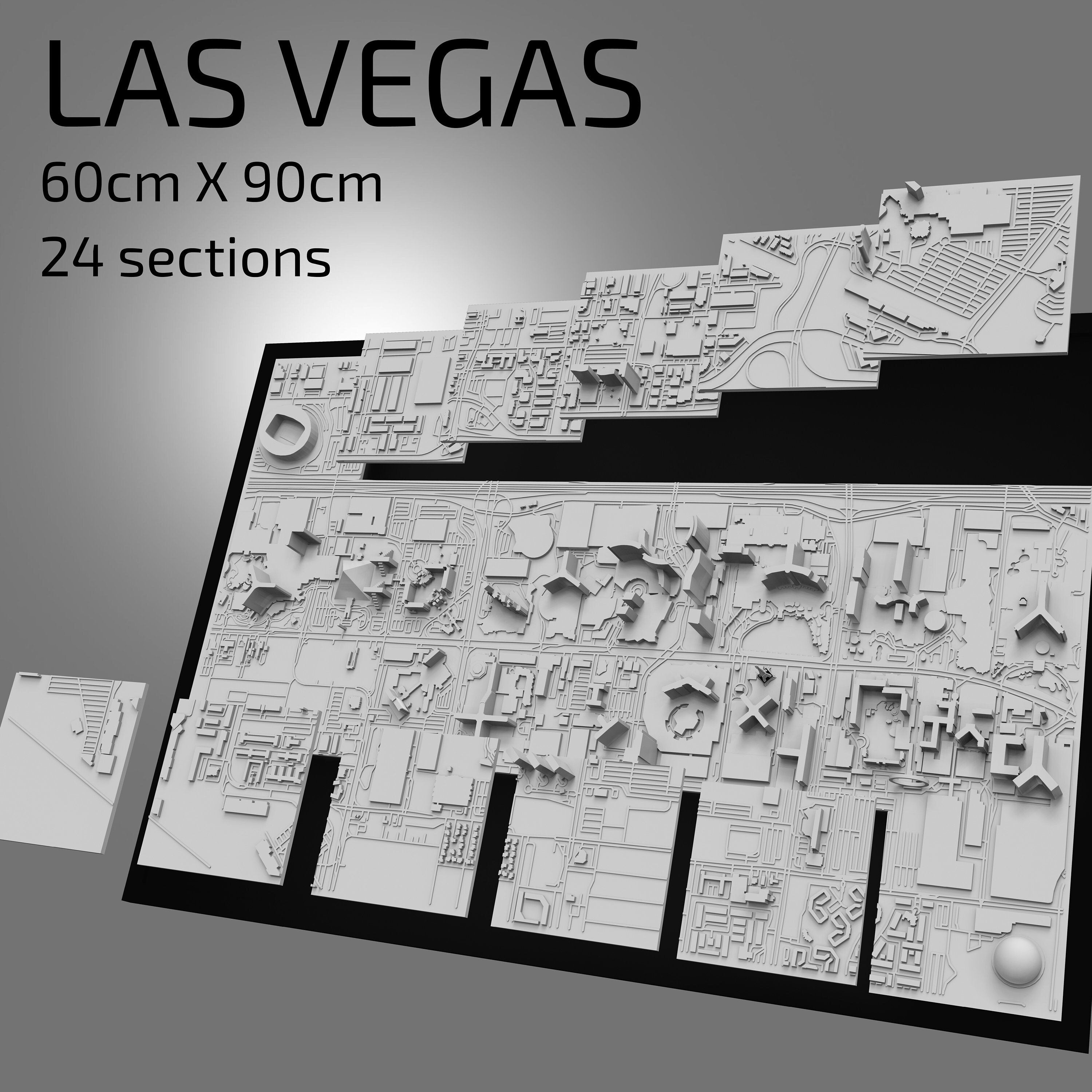 3D Las Vegas Digital Files 3D STL File Las Vegas 3D Map - Etsy