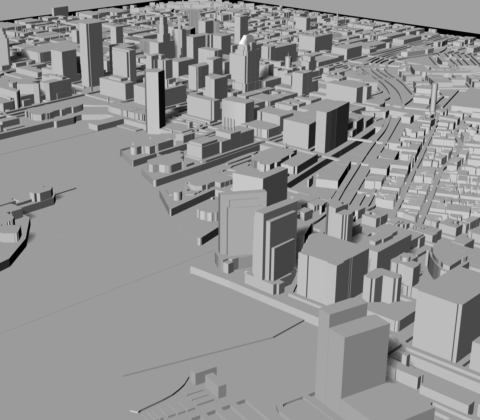 3D Baltimore City Map STL File | 3d-printed Skyline Art (digital Files ...