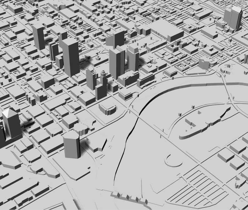 3D Columbus Digital Files 3D STL File Columbus 3D Map | Etsy