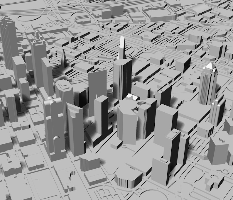 3D Dallas | Digital Files | 3D STL File | Dallas 3D Map | 3D City Art ...