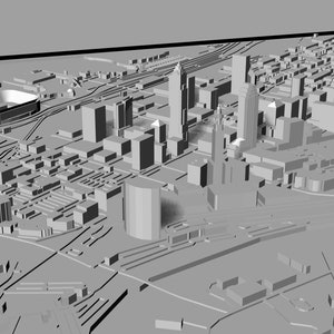 3D Cleveland Map Art | Digital STL File for 3D Printing - Etsy