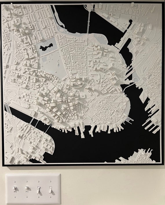 3D Boston Digital Files 3D STL File Boston 3D Map 3D - Etsy