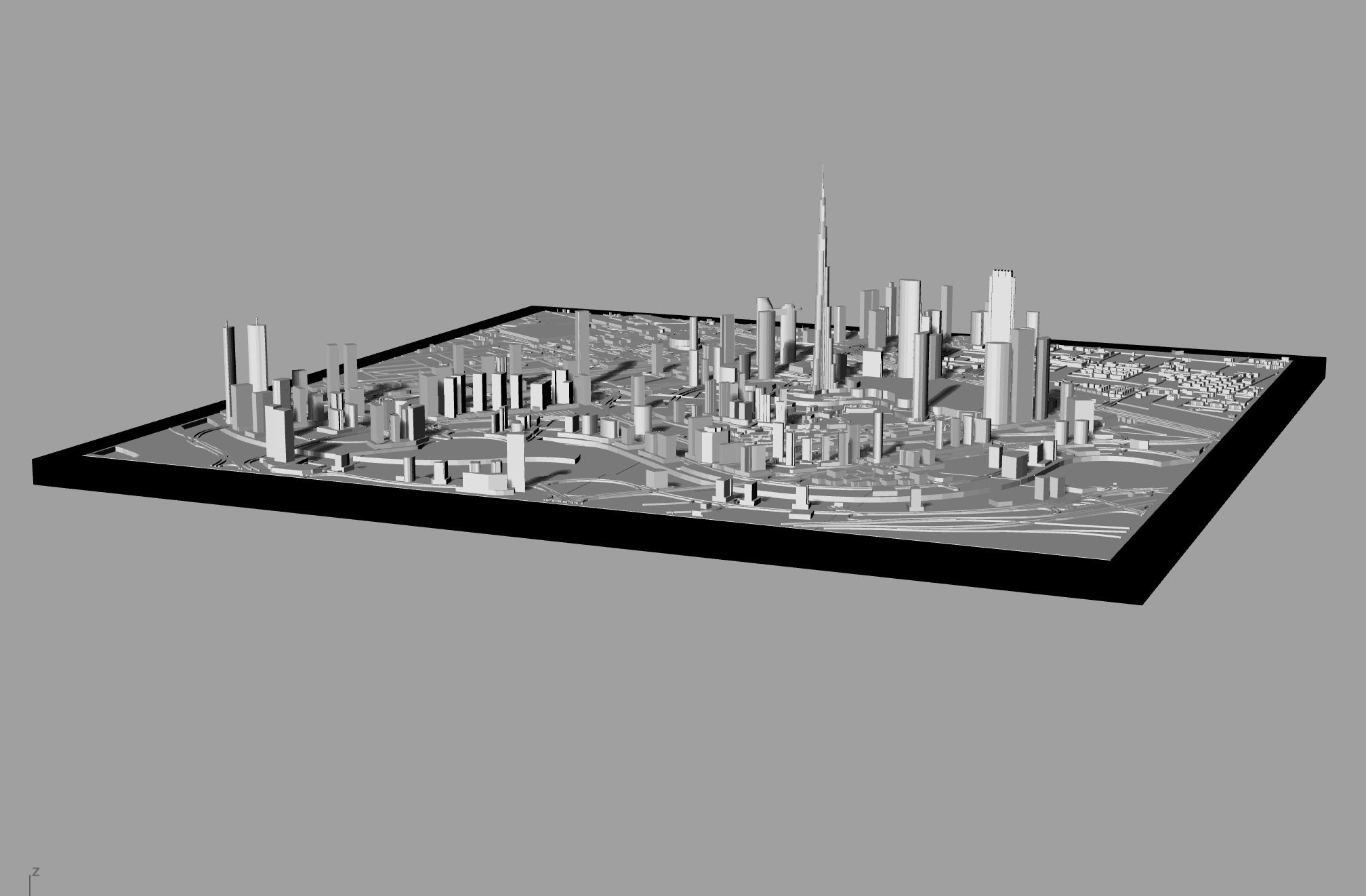 3D Dubai | Digital Files | 3D STL File | Dubai 3D Map | 3D City Art ...