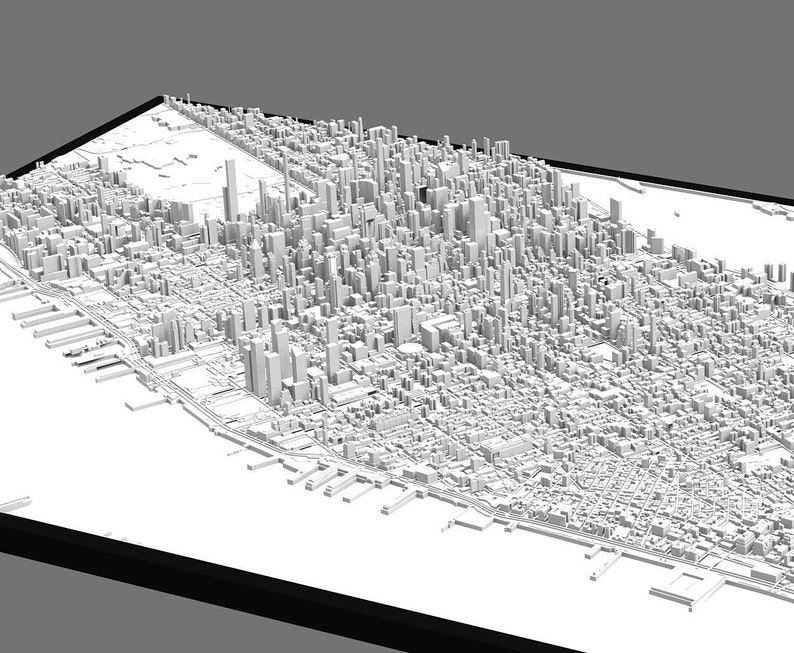3D Manhattan Digital Files 3D STL File NYC 3D Map 3D - Etsy