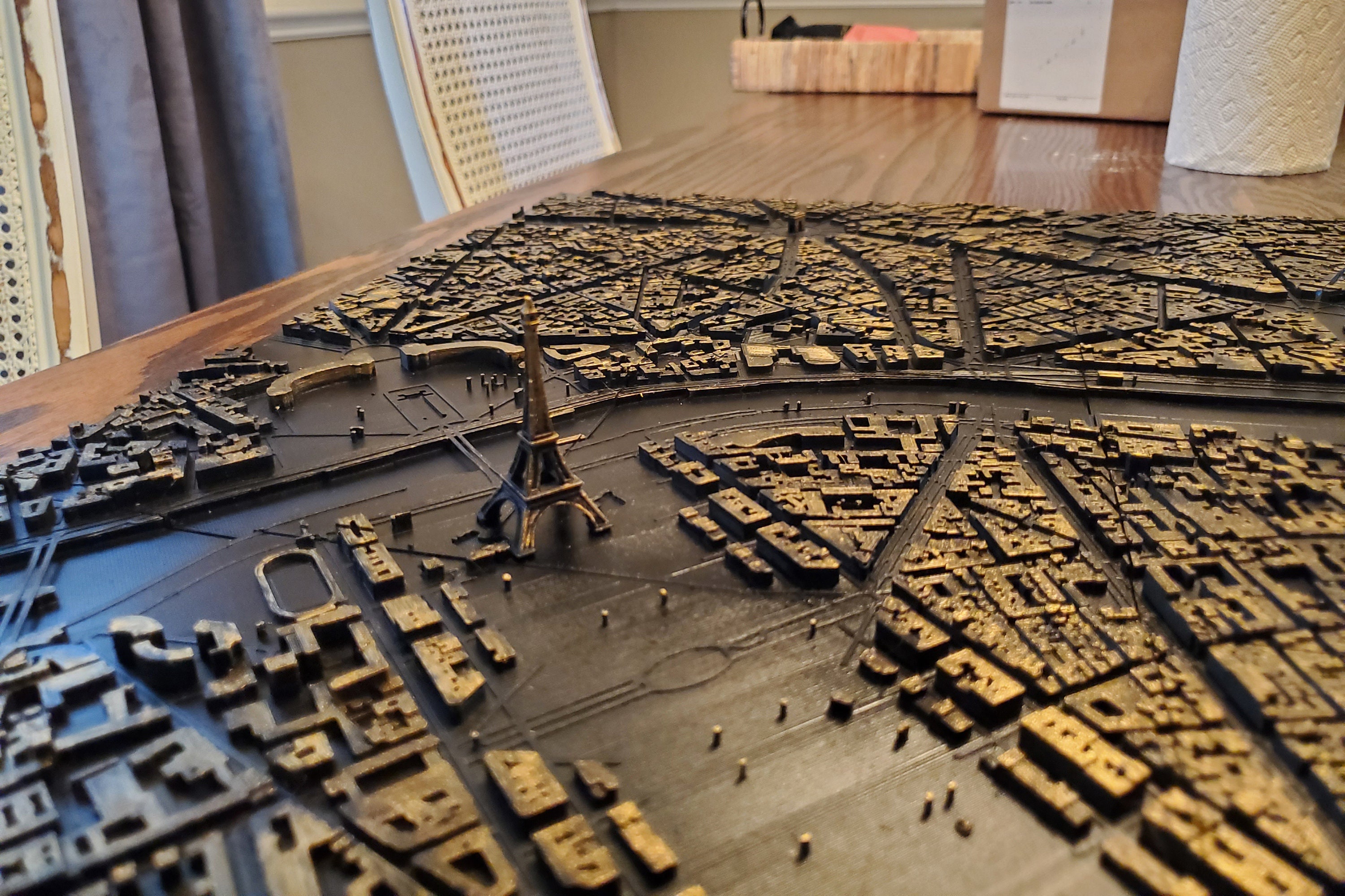 3D Paris | Digital Files | 3D STL File | Paris 3D Map | 3D City Art ...