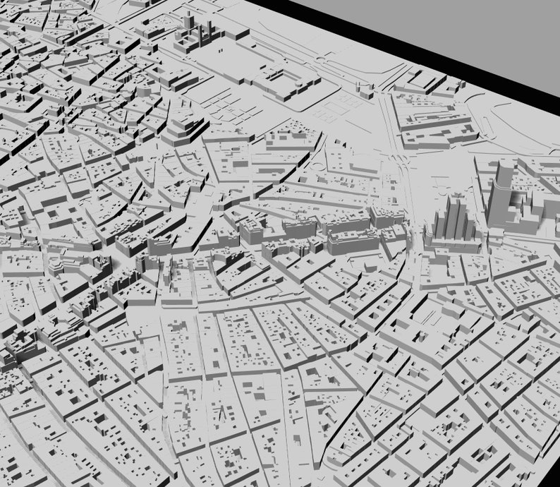 3D Madrid Digital Files 3D STL File Madrid 3D Map 3D - Etsy