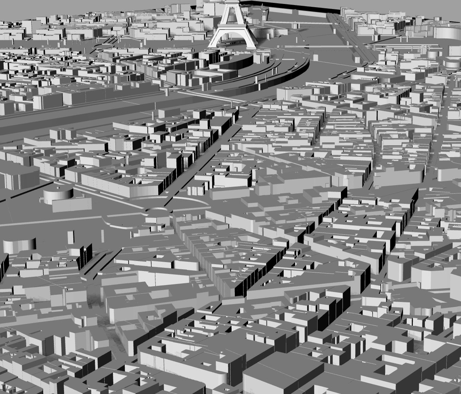 3D Paris Digital Files 3D STL File Paris 3D Map 3D | Etsy