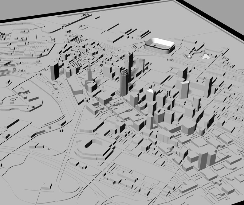 3D Cleveland Map Art | Digital STL File for 3D Printing - Etsy