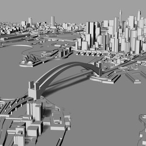 3D Sydney | Digital Files | 3D STL File | Sydney 3D Map | 3D City Art ...
