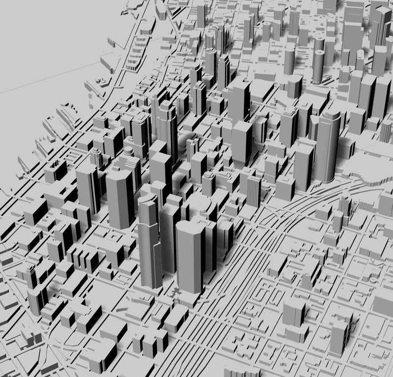 3D Seattle City Map | Printable STL File, Landmark Art (digital ...