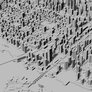 3D Vancouver Digital Files 3D STL File Vancouver 3D Map 3D City Art 3D ...